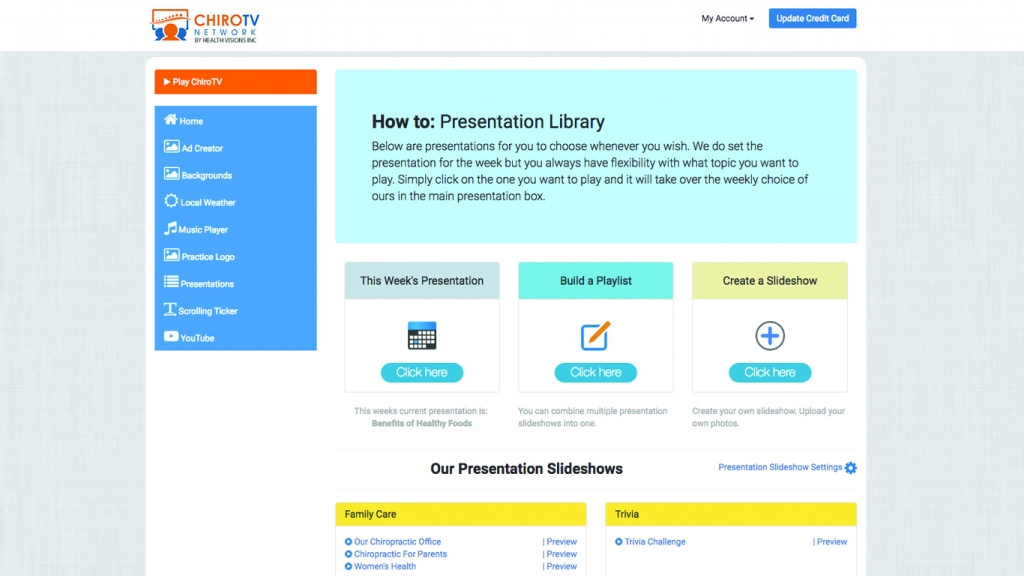 Demo & Samples – Chiropractic Patient Education for your TVs and ...